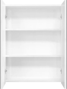 Koupelnová skříňka se zrcadlem 60 x 15 x 75 cm MDF zářivě bílá 331525