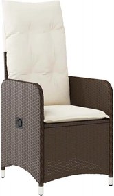 9dílný zahradní bistro set s poduškami hnědý polyratan 3277070
