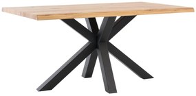 OnaDnes -20% Dubový jídelní stůl Somcasa Grace 160 x 90 cm s černou podnoží
