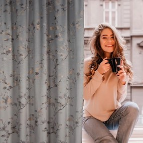 ZATEMŇOVACÍ ZÁVĚS NA PÁSCE SELENA 140X270 CM VZOROVANÁ