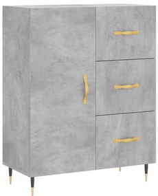 Skříň highboard betonově šedá 69,5x34x180 cm kompozitní dřevo - Default Title