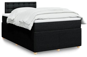 Box spring postel s matrací černá 120x200 cm textil 3287439