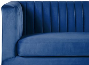 Modrá čalouněná pohovka pro 3 osoby ARVIKA Beliani
