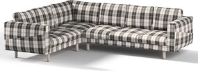 Potah na pohovku IKEA Norsborg rohová 5-místná barva černá látka pletený vzor, vzorované