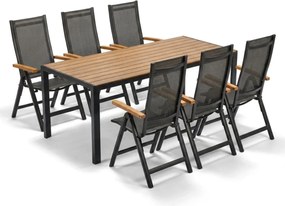 Vikio Zahradní jídelní set 190x90 pro 6 osob přírodní VZS211P6
