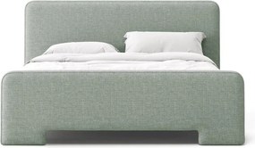 Čalouněná dvoulůžková postel s roštem 140x200 cm v mentolové barvě Eda – Micadoni