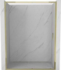 Mexen Exo, posuvné sprchové dveře, 190 cm, transparentní sklo, zlatá, 8151-190-000-50-00