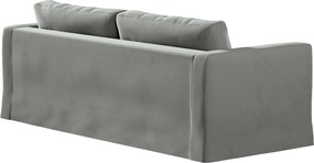 Potah na pohovku IKEA  Karlstad 3-místná, nerozkládací, dlouhý barva šedá látka lesklé, sametová