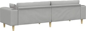 Pohovka Oblačno šedá 250 x 77 x 76 cm textil 3335151