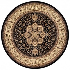 Kusový koberec Agas černý kruh 150cm