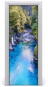 Fototapeta na dveře samolepící řeka v lese 95x205 cm