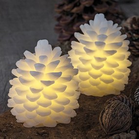 Svíčka Clara LED, výška 10 cm, sada dvou kusů