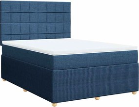Box spring postel s matrací modrá 160x200 cm textil 3292113