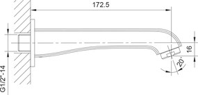 Sapho Dreamart DA049 nástěnná výtoková hubice chrom