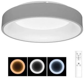 Stropní světlo led stmívatelné stropní svítidlo nest led/40w/230v 3000-6500k šedá + dálkové ovládání