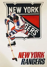 Plechová cedule New York Rangers Velikost: A4 (30 x 20 cm)