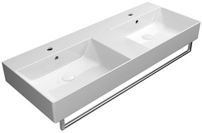 GSI Kube X keramické dvojumyvadlo 120 x 47 cm EtraGlasse bílá 9425111