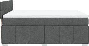 Box spring postel s matrací tmavě šedá 140x200 cm textil 3287092
