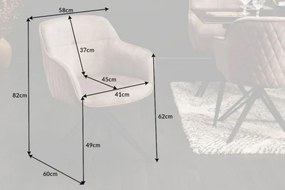 Designová židle Natasha šampaňský samet
