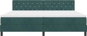 Postel s boxspringem s matrací Tmavě zelená 200 x 200 cm samet 3339131