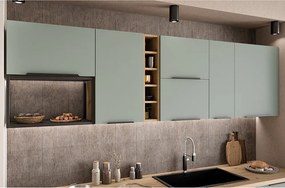 ARIA st | dolní skříňka 15 D CARGO s výsuvnou drátěnou policí | 15 cm | artisan/aquamarine
