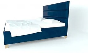 Čalouněná postel Postelia MARY s úložným prostorem, Smrk, 140x200 cm s masivním rámem