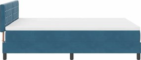 Postel s boxspringem s matrací Tmavě modrá 140 x 190 cm samet 3339108