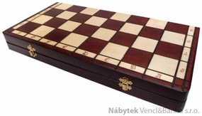 dřevěné šachy vyřezávané ZAMKOWE malé 106D mad