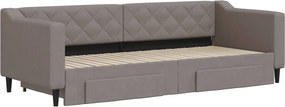 Válenda s přistýlkou a zásuvkami taupe 80 x 200 cm textil 3197460