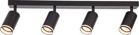 Bodové svítidlo Pipe Ring, 4x černé kovové stínítko, b