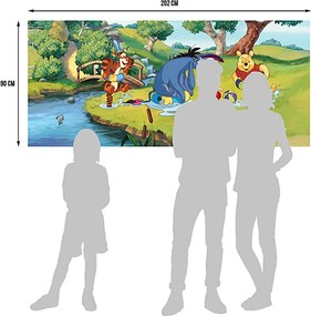 Dětská vliesová fototapeta na zed' Medvídek Pú Čas na plavání, Disney | 202 x 90 cm | DFTDNH 5315