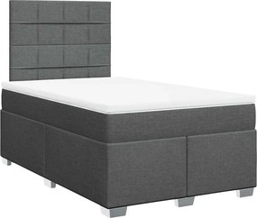 Box spring postel s matrací tmavě šedá 120x200 cm textil 3292756