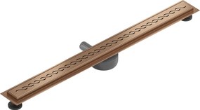 Mexen Flat 360°, lineární podlahový žlab 100 cm, měděná matná, 1C23100-40