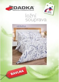 DADKA Bavlněné povlečení Hermína modrá na bílém 140x200, 70x90 cm