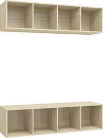 Nástěnné TV skříňky 2 ks dub sonoma kompozitní dřevo 3079784