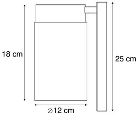 Chytré venkovní nástěnné svítidlo černé IP44 vč. Wifi ST64 - Jarra
