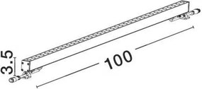 NV 9011102 WALL WASHER nikl satén hliník a sklo LED Chip Philips 15W 3000K DC24V 30st. IP67 - NOVA LUCE