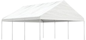 Altán se střechou bílý 6,69 x 5,88 x 3,75 m polyethylen 3155519