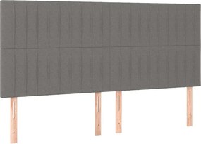 Box spring postel s matrací tmavě šedá 160x200 cm textil 3128694