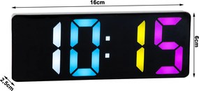 Verk Group DIGITÁLNÍ BUDÍK ELEKTRONICKÝ TEPLOMĚR BAREVNÝ BUDÍK DATUM SNOOZE