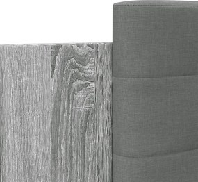 Rám postele s čelem šedý sonoma 90 x 190 cm kompozitní dřevo 3209973