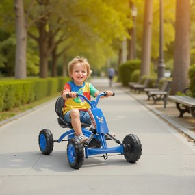 AIYAPLAY šlapací Go-Kart s PP koly, ocelový rám, nosnost 30 kg, pro děti 2-5 let, modrý
