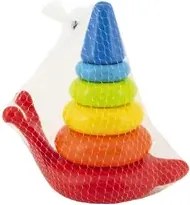 TEDDIES Skládací pyramida Šnek / 6 dílů / Plast / od 12 měsíců