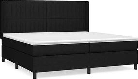 Box spring postel s matrací černá 200x200 cm textil 3131619
