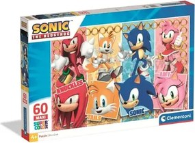 CLEMENTONI Puzzle Ježek Sonic MAXI / 60 dílků / od 4 let