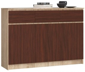 Komoda K140 3D3SZ sonoma/wenge