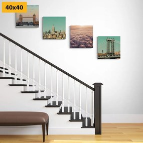 Set obrazů míst v jemných barvách Varianta: 4x 40x40