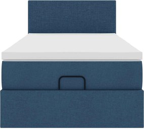 Osmanský rám postele s matrací modrá 90x190cm textil 3311344