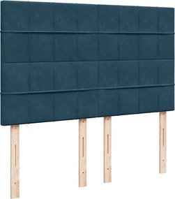 Box spring postel s matrací tmavě modrá 140x190 cm samet 3292338