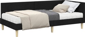 Rohový rám postele s matrací Jiný s čelo 2 ks Zelená textil 3393743
